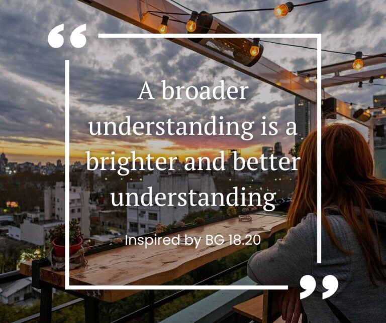 Broad understanding matters - Spiritual Wisdom